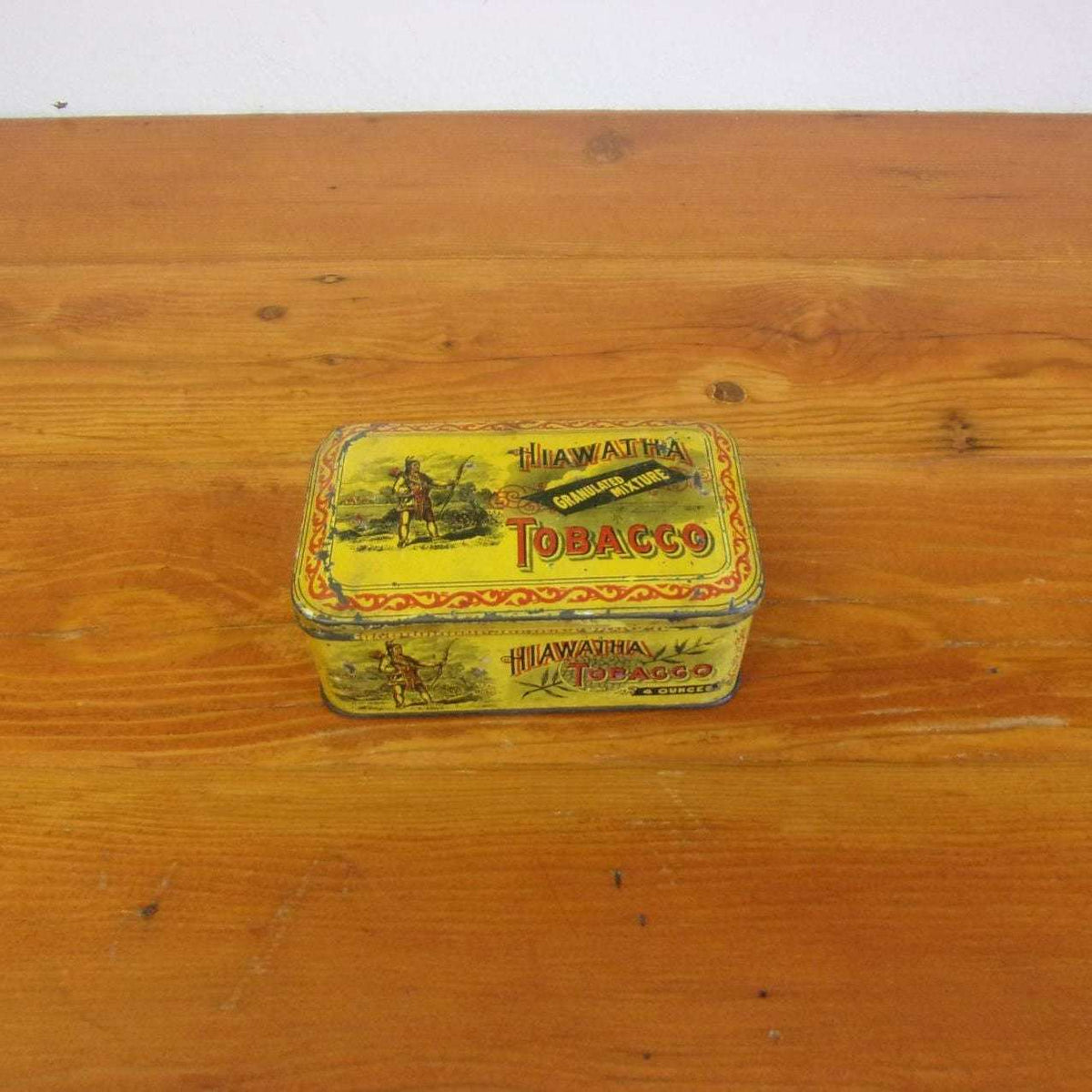 Antique Hiawatha Granulated Mixture Tobacco tin tobacciana – Ma and Pa ...