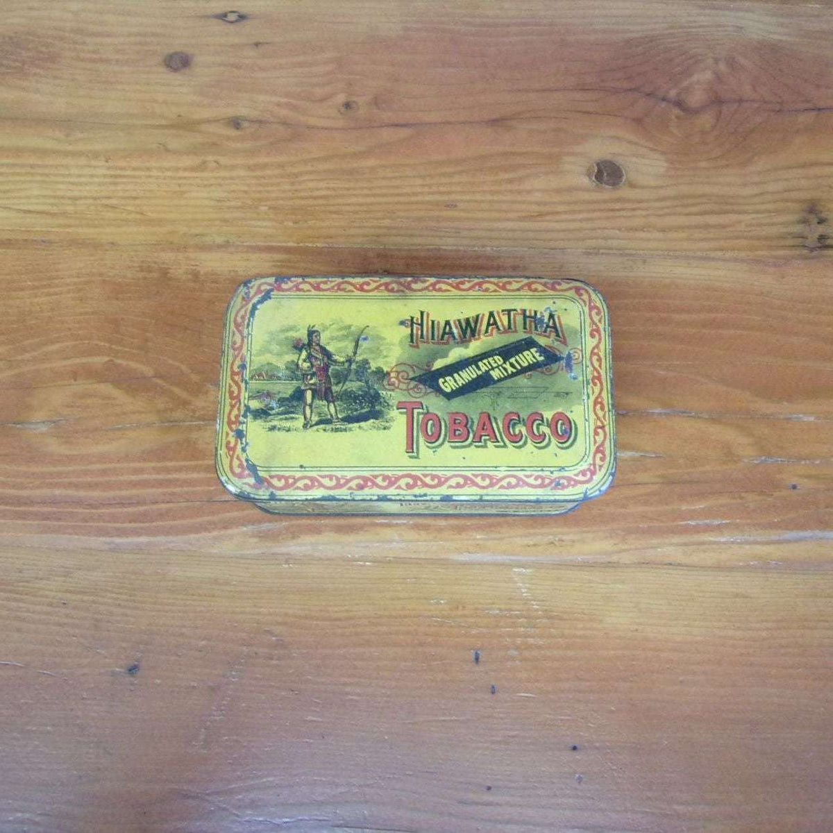 Antique Hiawatha Granulated Mixture Tobacco tin tobacciana – Ma and Pa ...