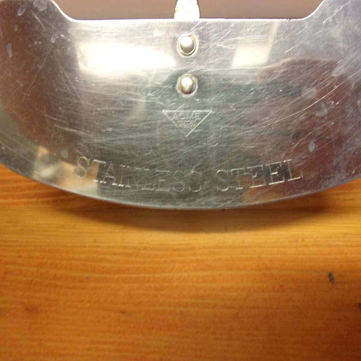 Vintage Acme Red Handle Stainless Steel double blade chopper – Ma and ...